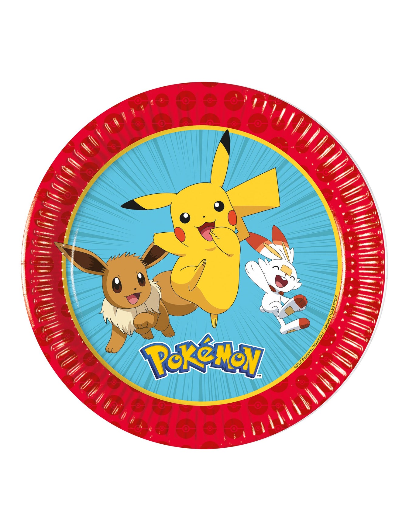 8 малки картонени чинии Pokémon™ Next Generation 20 cm – Vegaoo